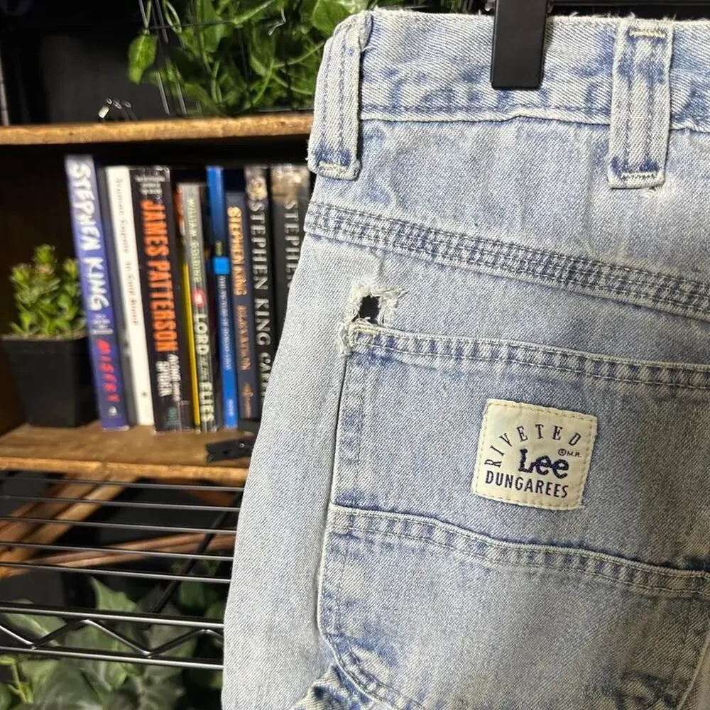 Lee | Shorts | Vintage 9s Lee Dungarees Carpenter Jean Shorts Light ...